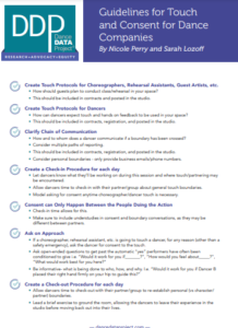Guidelines for Touch and Consent - Dance Data Project